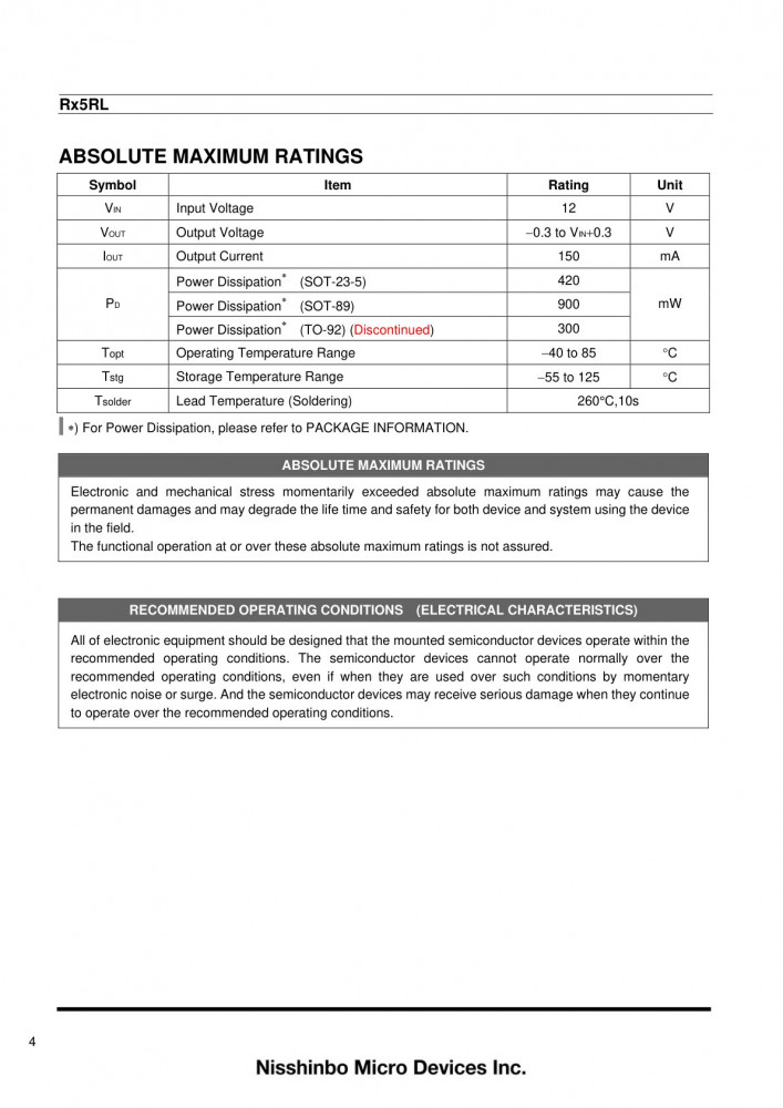 RH5RL datasheet page 4
