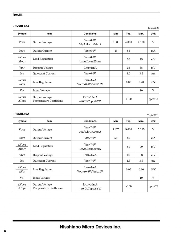 RH5RL datasheet page 6