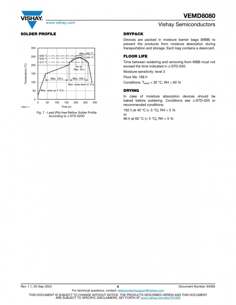 VEMD8080 technical document page 6