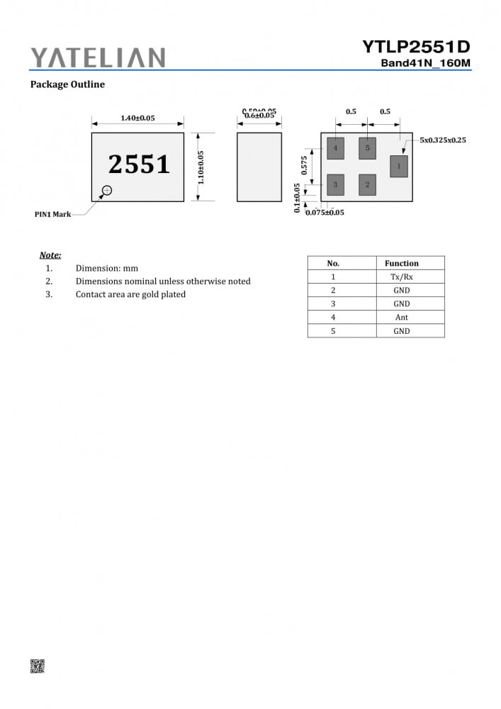YTLP2551D datasheet page 5