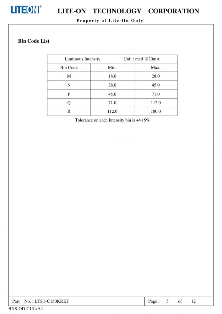 LTST-C150KRKT datasheet page 6