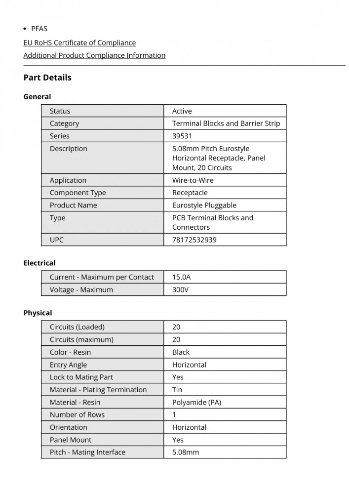 MOLEX 395312020 technical document image, page 2