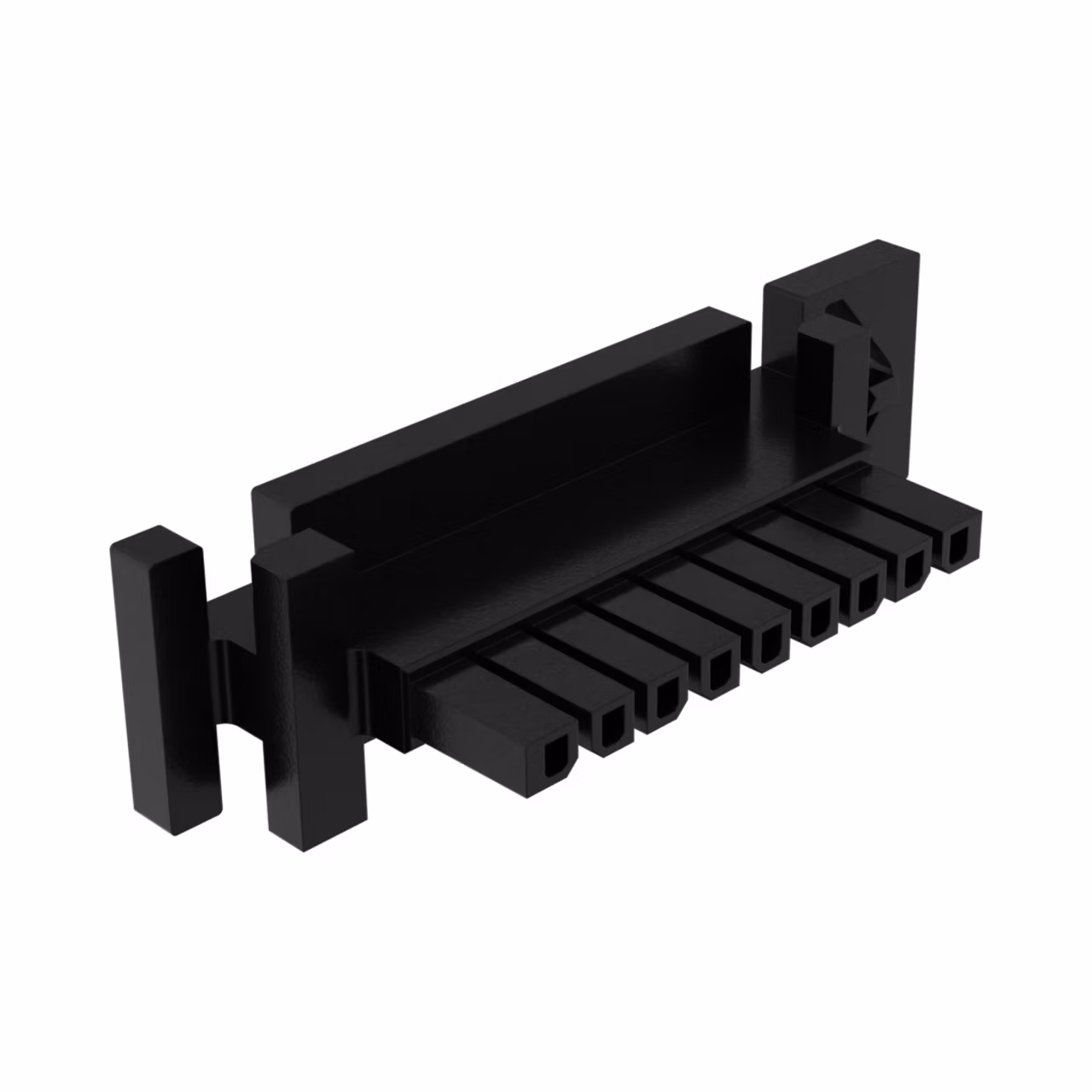 Micro-Fit BMI Header, Surface Mount, Single Row, Right-Angle, with Solder Tab, 0.38µm Gold (Au) Selective Plating, 10 Circuits, Tape and Reel