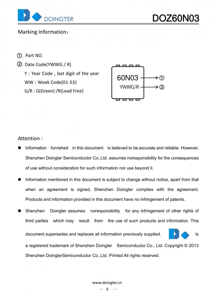 DOZ60N03 datasheet page 6