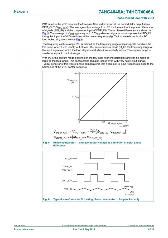 74HC4046AD technical document page 6