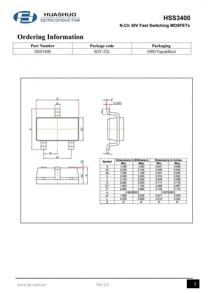 HSS3400 datasheet page 5