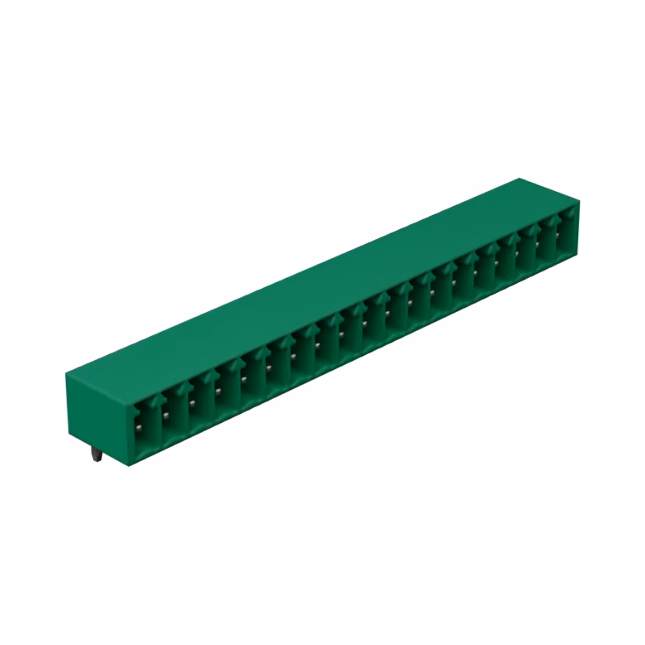 3.50mm Pitch Eurostyle Right-Angle PCB Header, Green Housing, 19 Circuits for sale