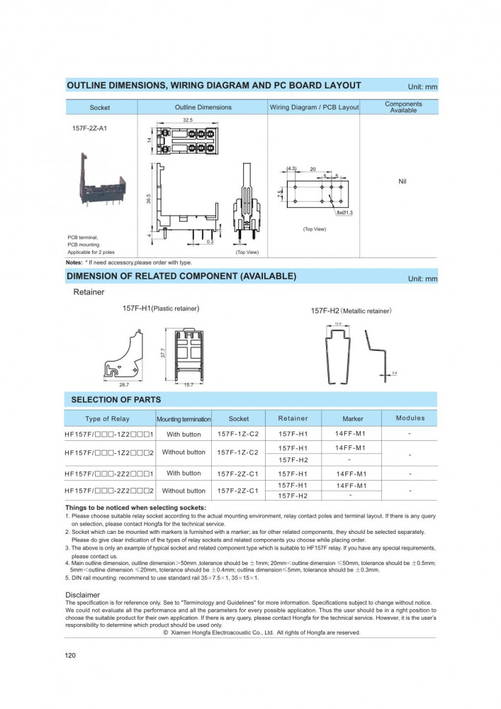 HF157F datasheet page 10