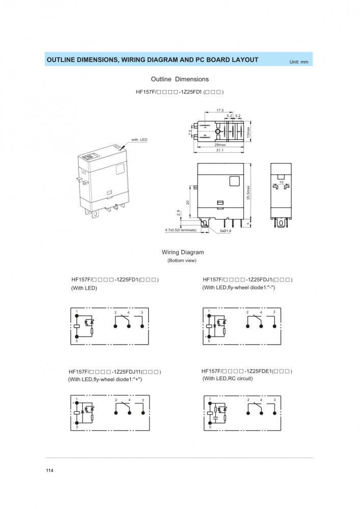 HF157F datasheet page 4