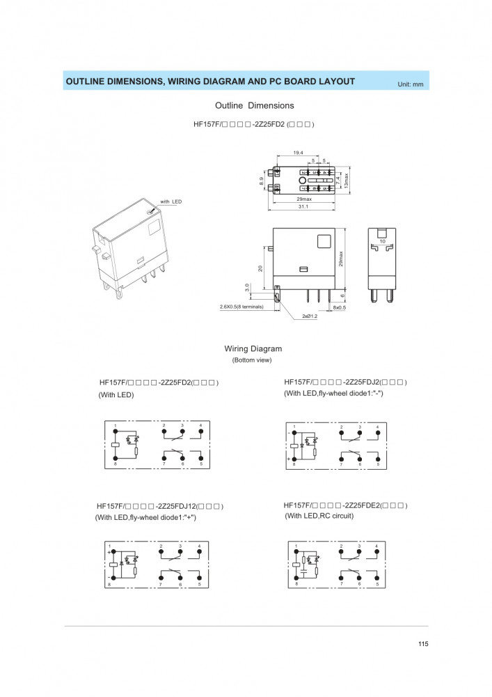 HF157F datasheet page 5