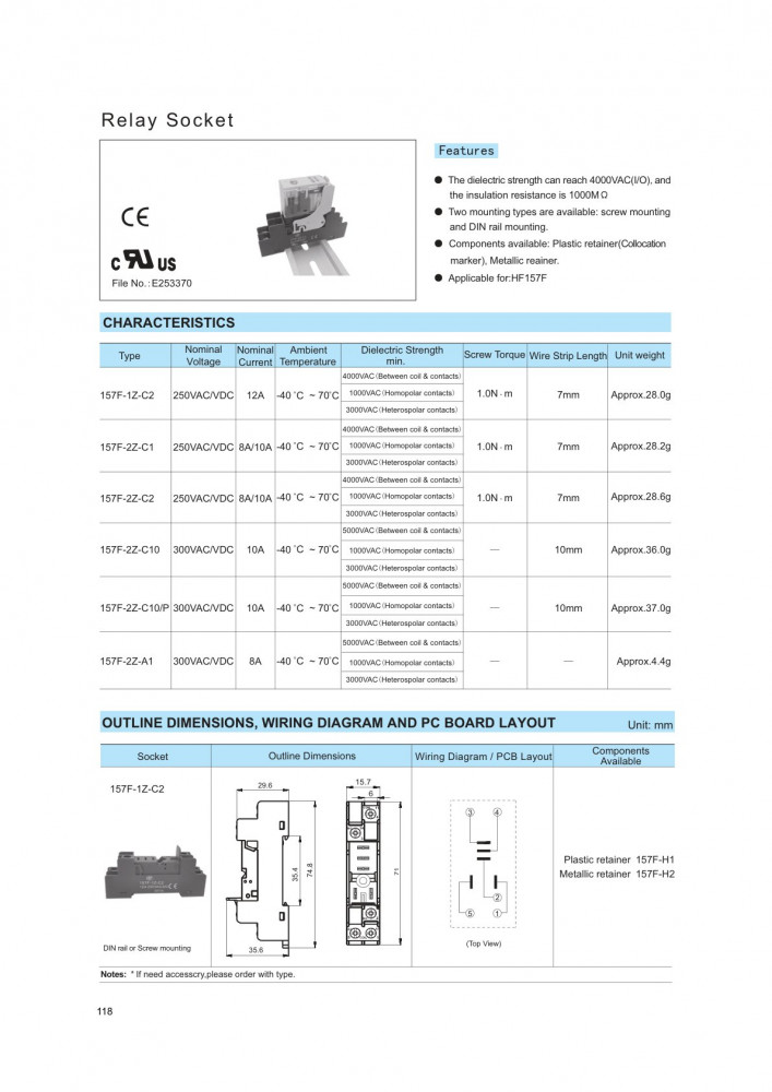 HF157F datasheet page 8