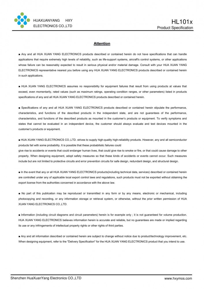 HL1019 datasheet page 8