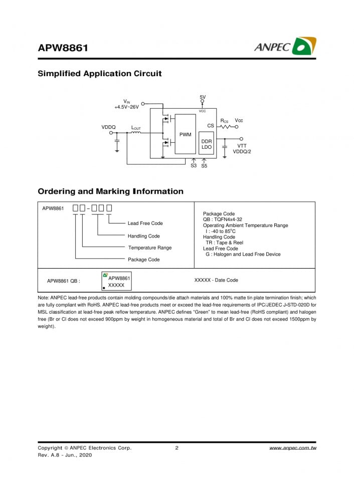 APW8861 datasheet page 2