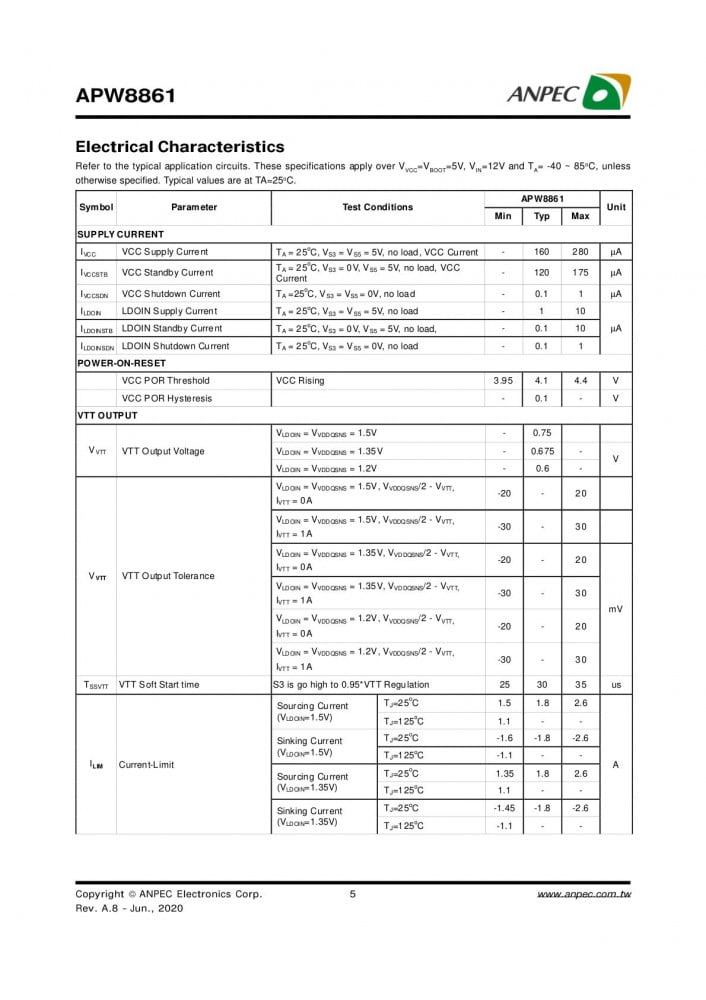 APW8861 datasheet page 5
