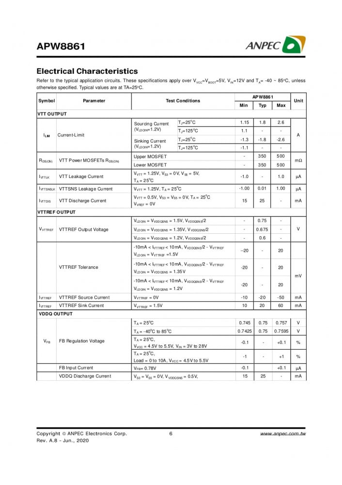 APW8861 datasheet page 6