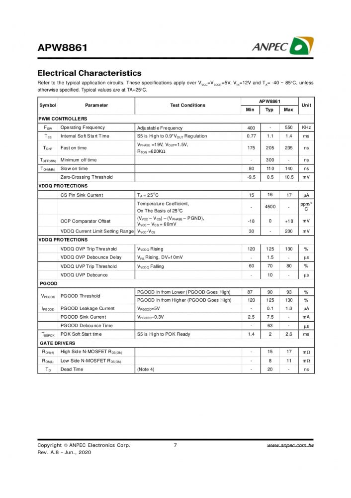 APW8861 datasheet page 7