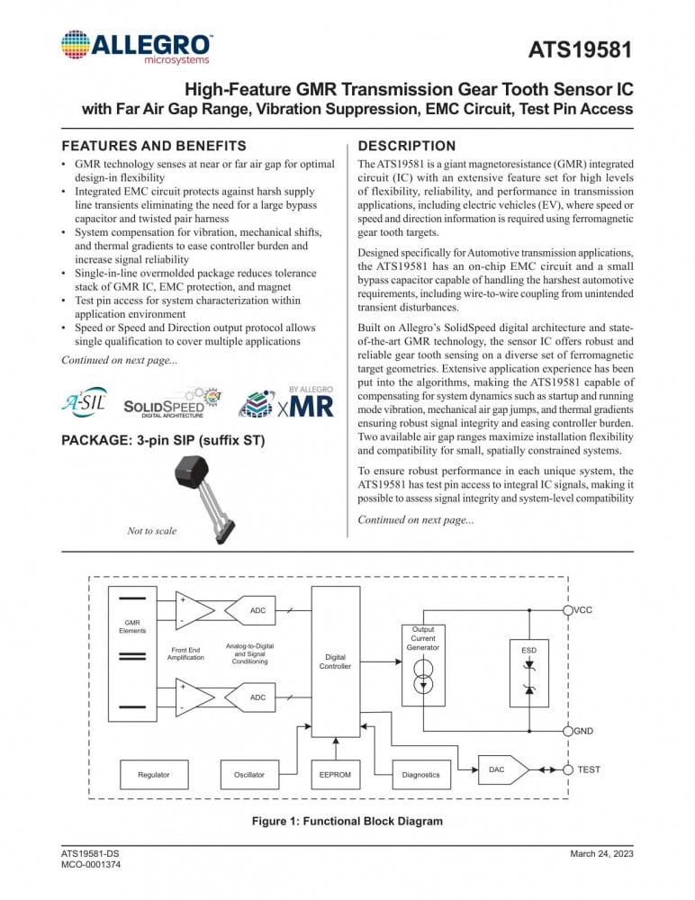 ATS19581 datasheet page 1