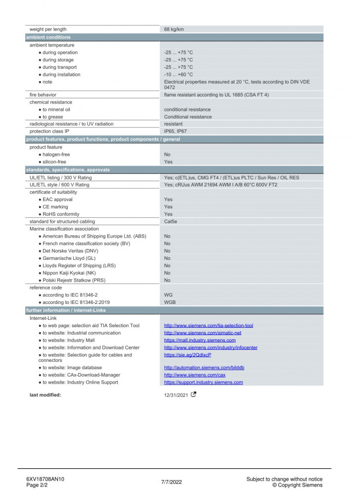 6XV18708AN10 technical document page 2