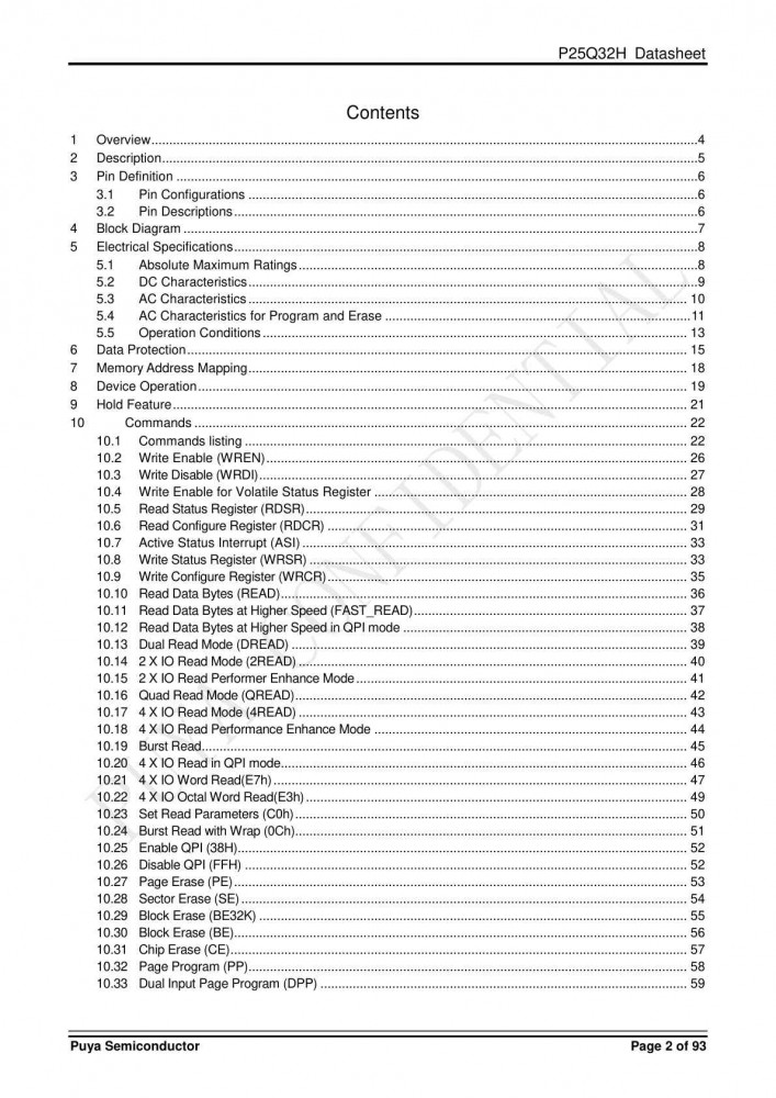 P25Q32H datasheet page 2