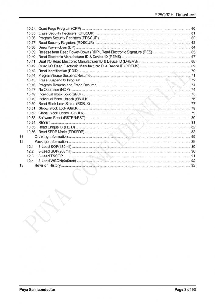 P25Q32H datasheet page 3