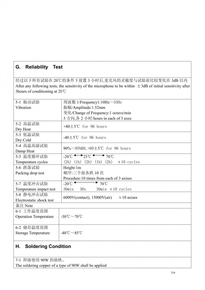 GMI6027P-58DB specification approval page 5