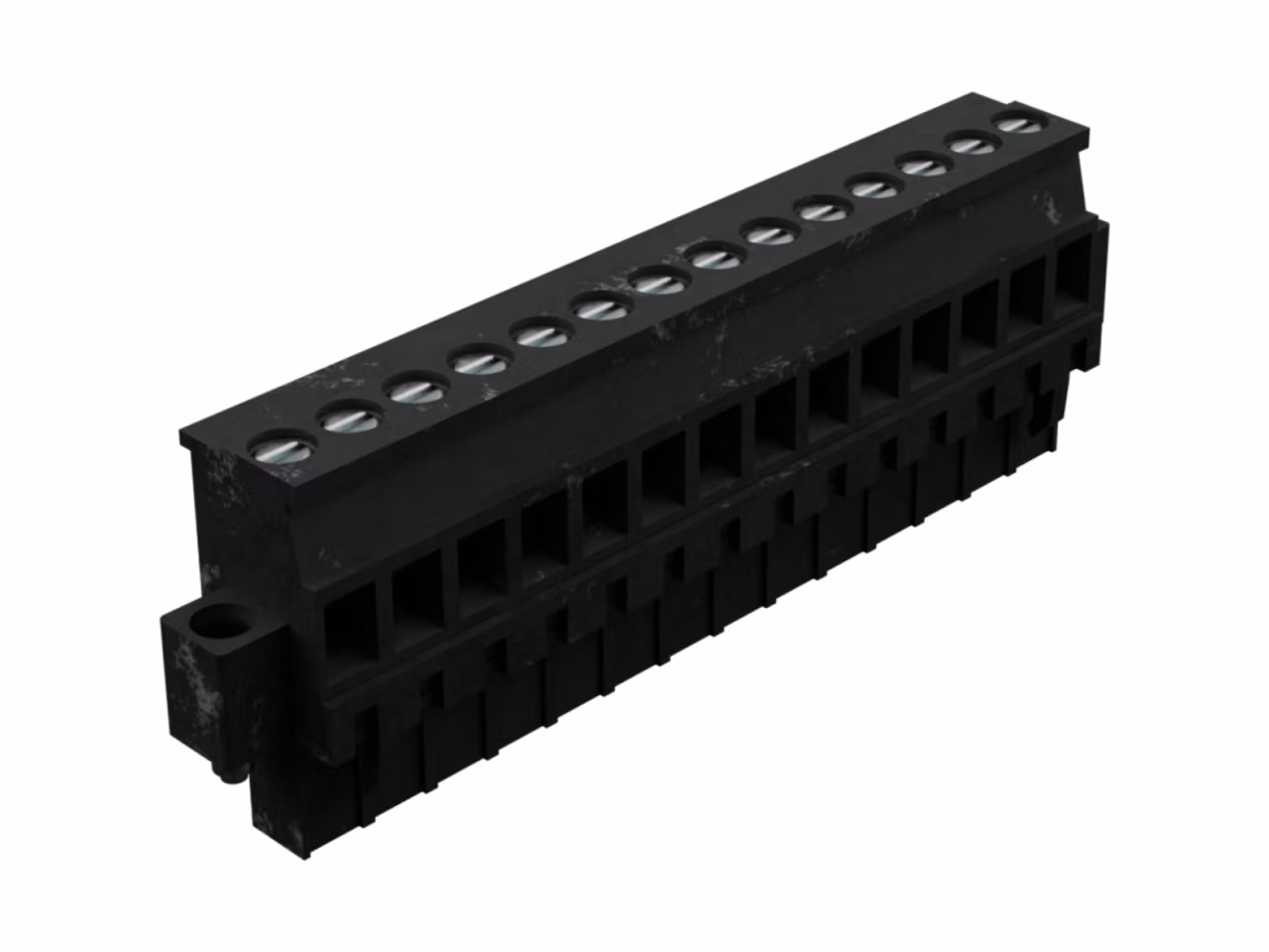5.00mm Pitch Eurostyle Vertical Plug, with Retention Screws, Front Wire Entry, Gold (Au) Plated, Black, 14 Circuits for sale