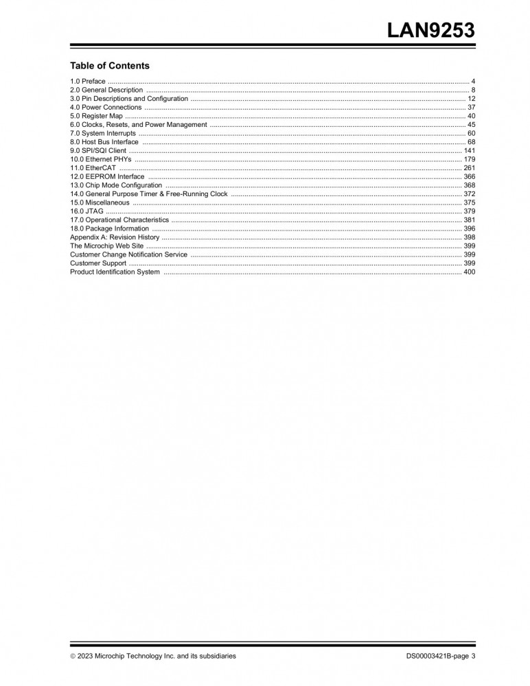 LAN9253 technical document page 3