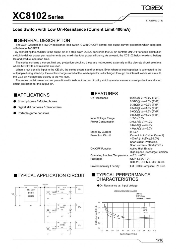 XC8102 datasheet page 1
