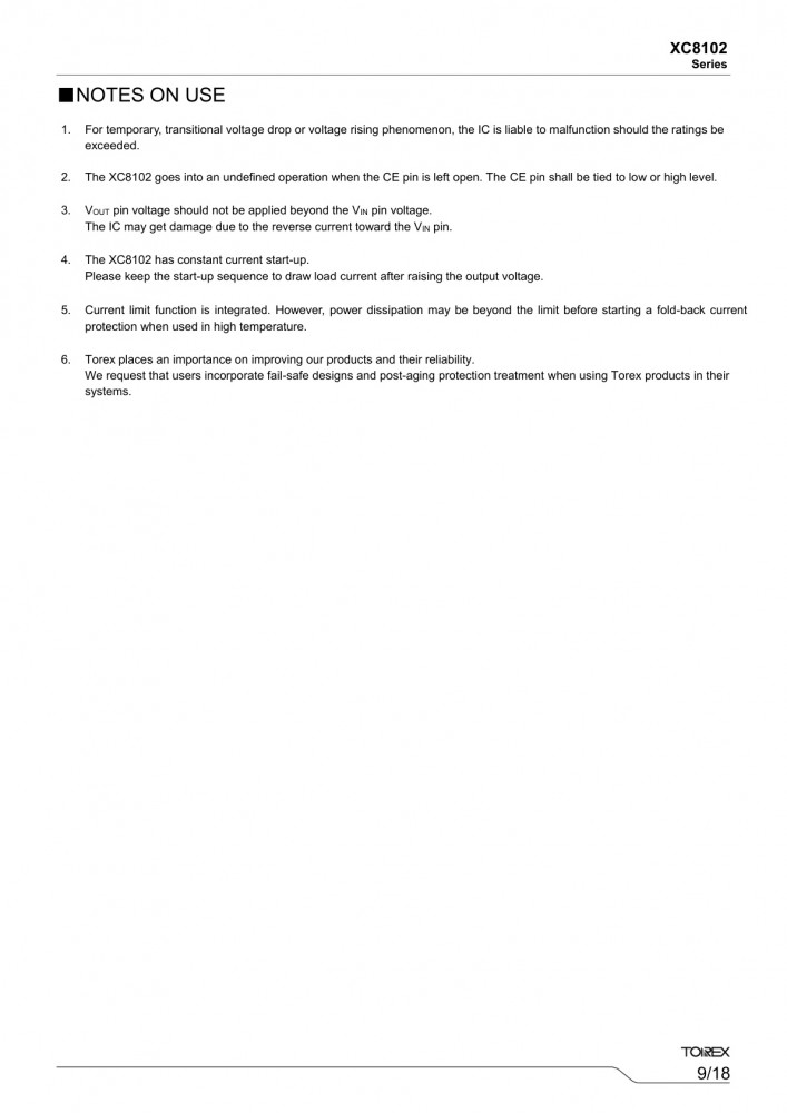 XC8102 datasheet page 9