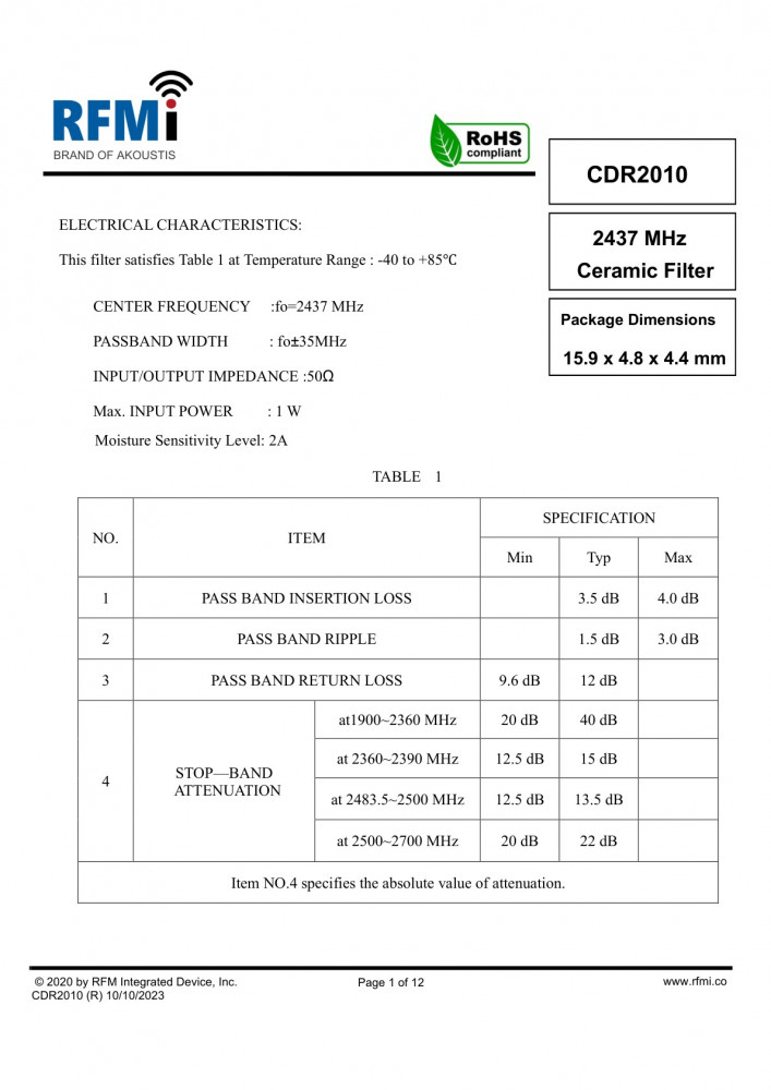 CDR2010 document page 1