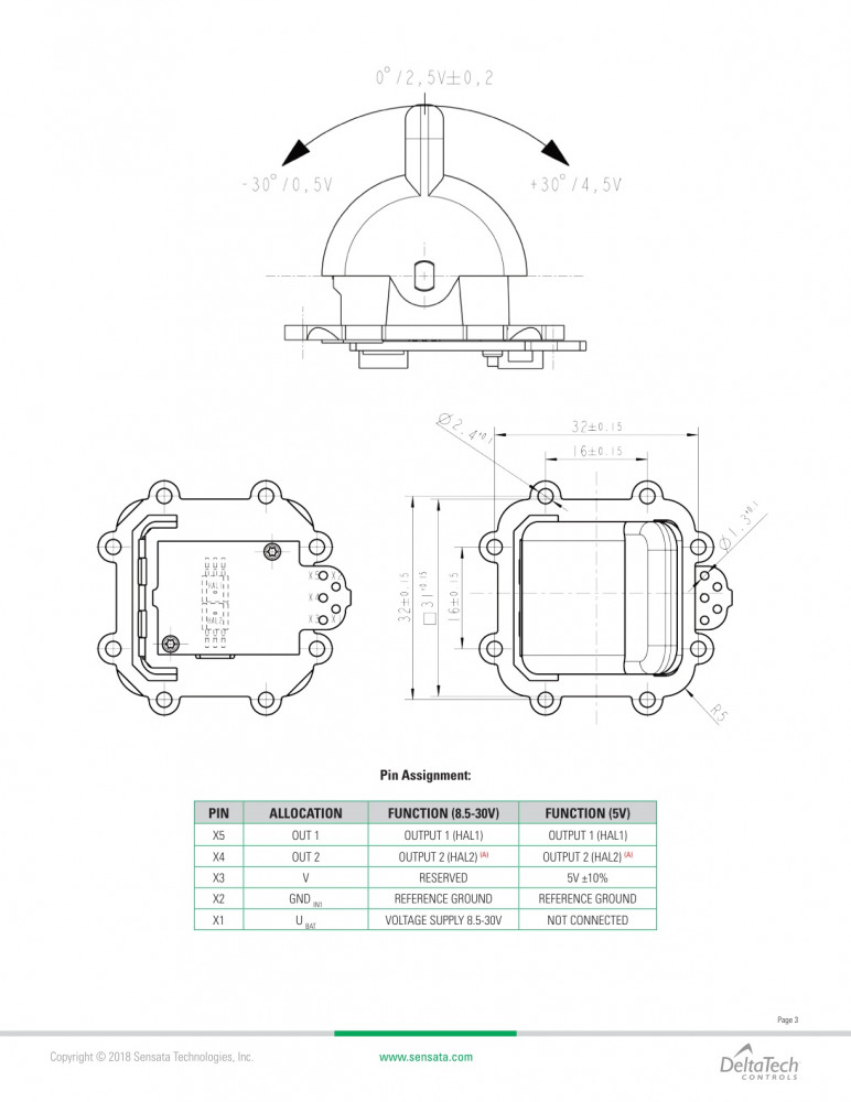 Sensata AR3 Analog Rocker technical page 3