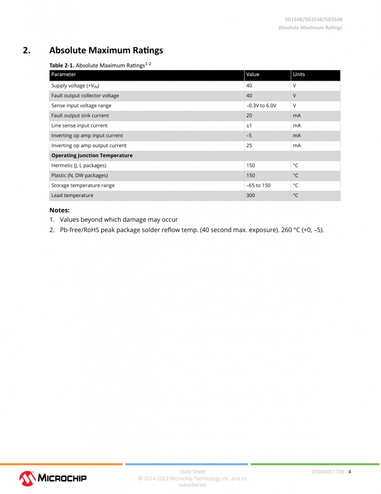 SG2548 datasheet preview, page 4