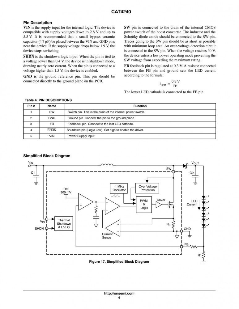 CAT4240 datasheet page 6