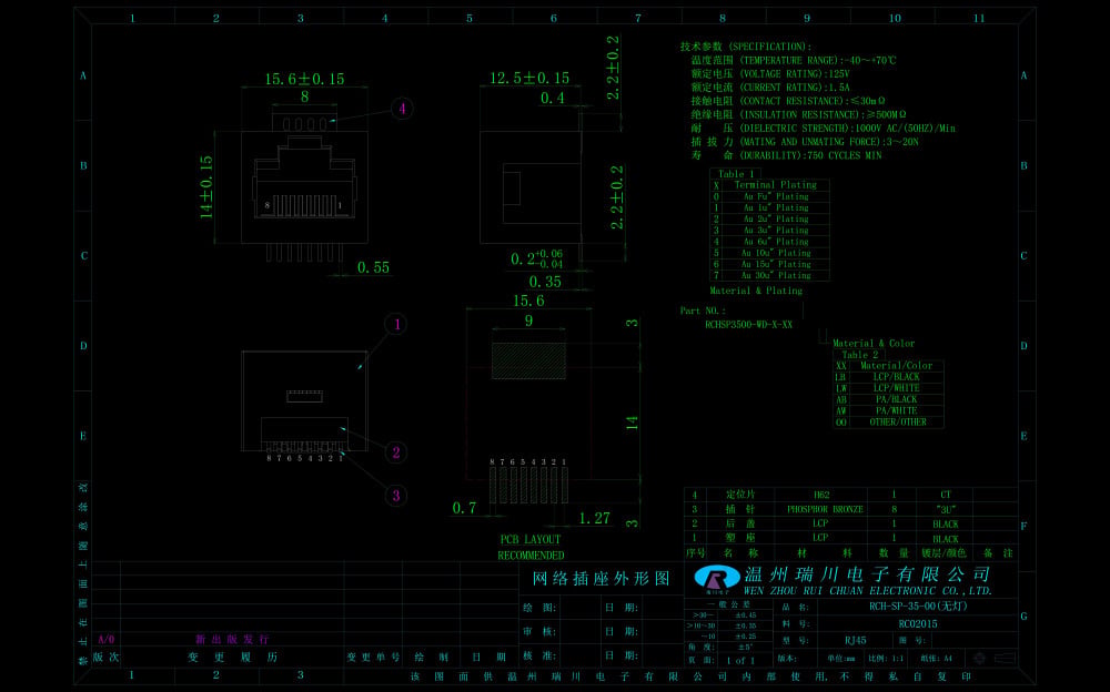 RCH RC02015 technical document page