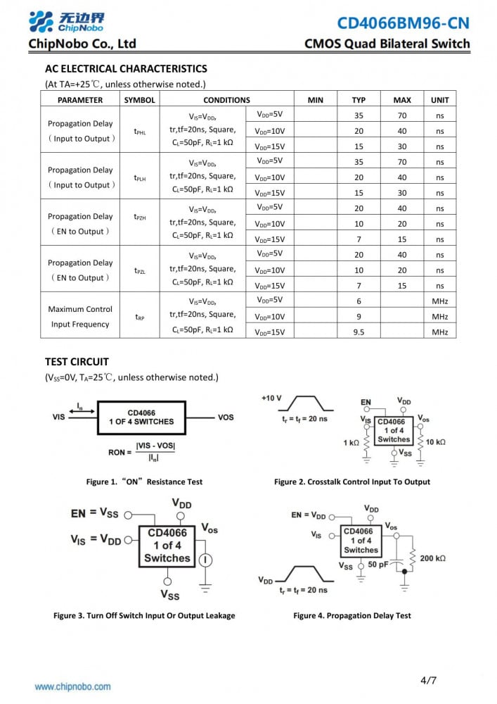 CD4066BM96-CN datasheet page 4