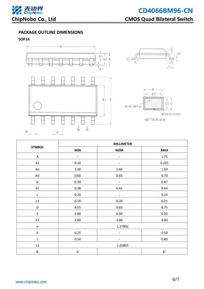 CD4066BM96-CN datasheet page 6