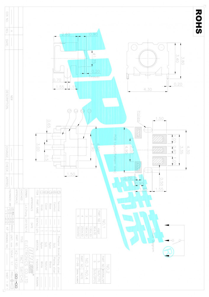 K2-1812SA-D3DW-04 manufacturer drawing
