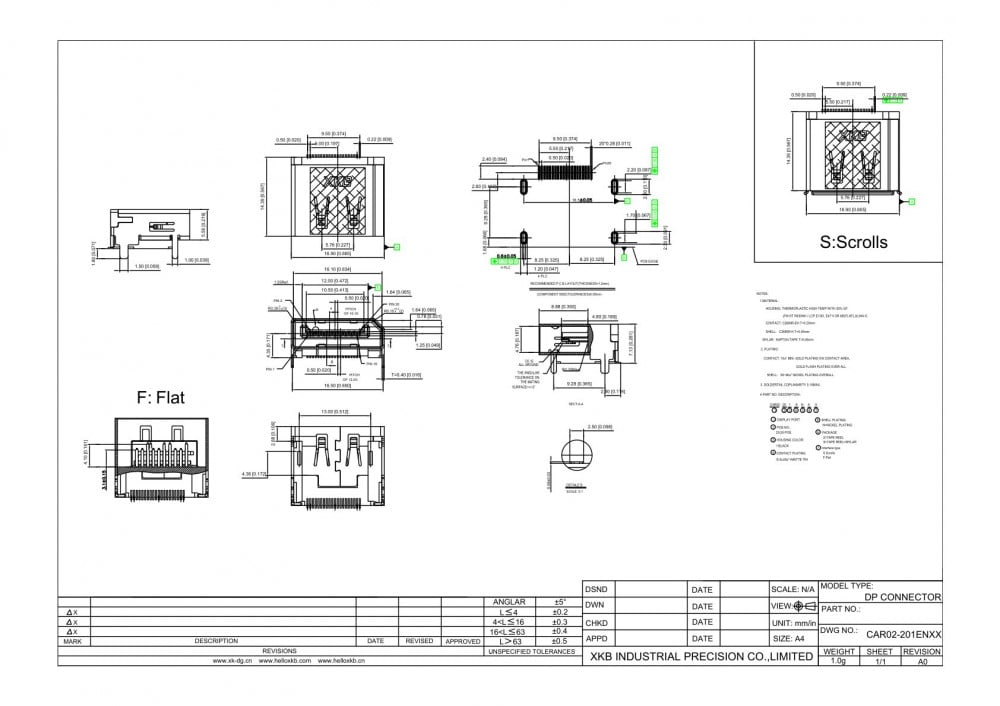 XKB Connection CAR02-201EN5F technical drawing