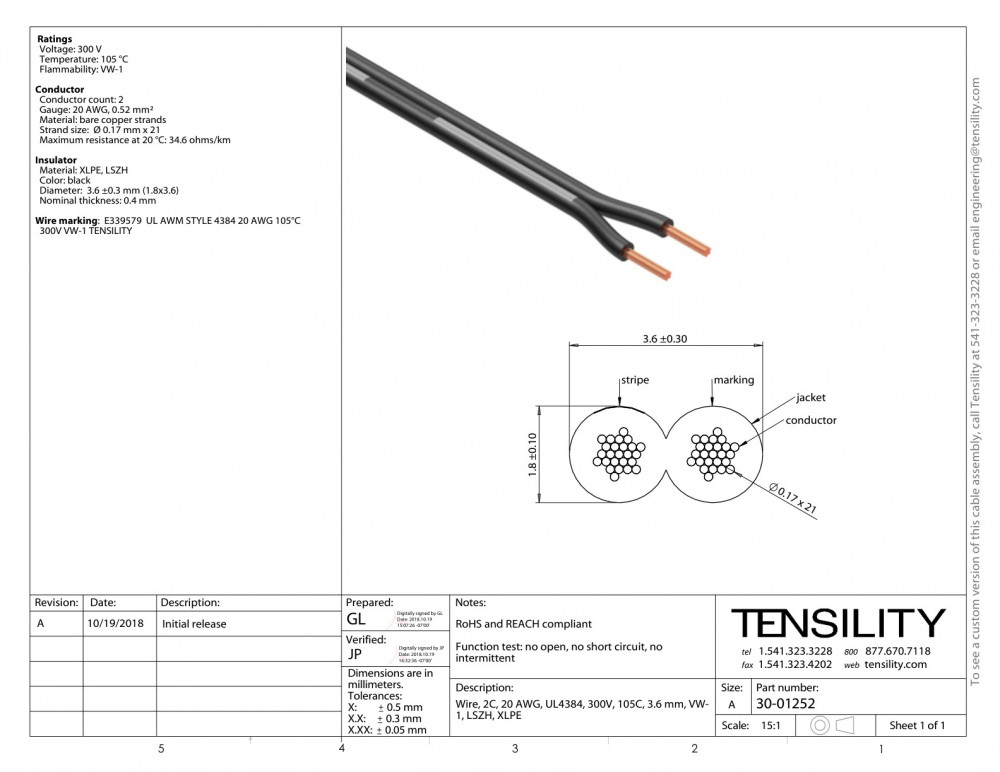 Tensility International 30-01252 product drawing