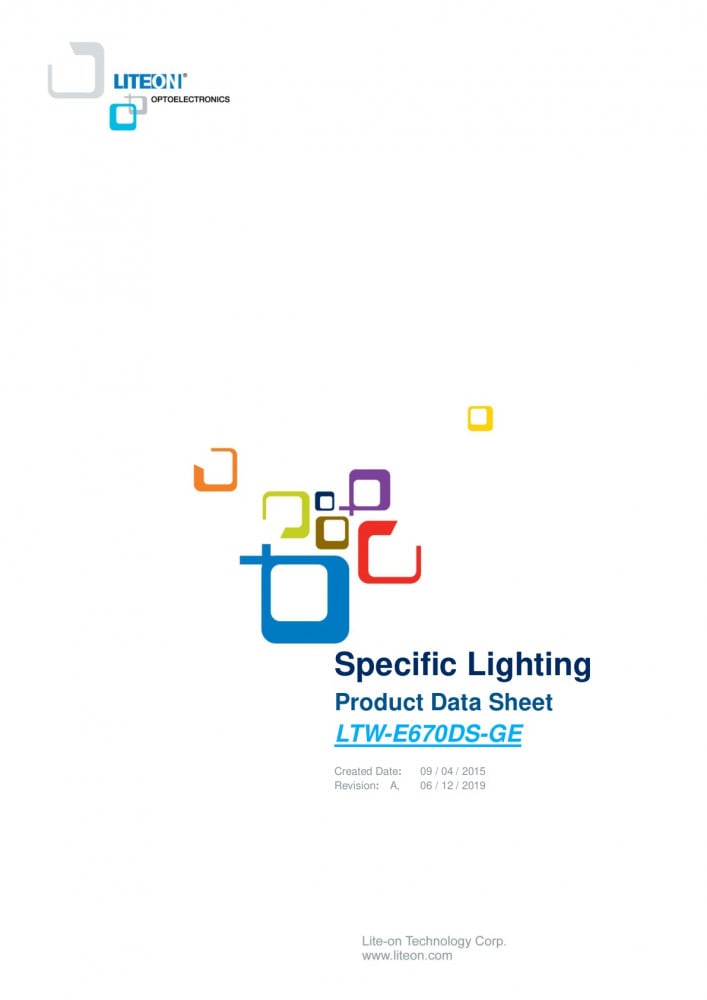 LTW-E670DS datasheet page 1