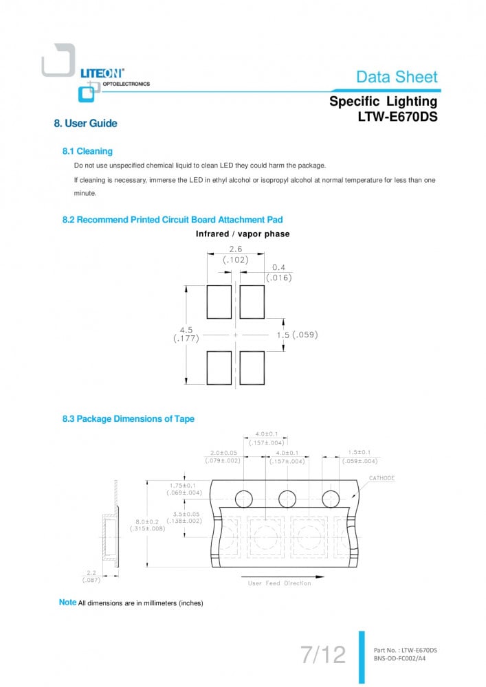 LTW-E670DS datasheet page 8