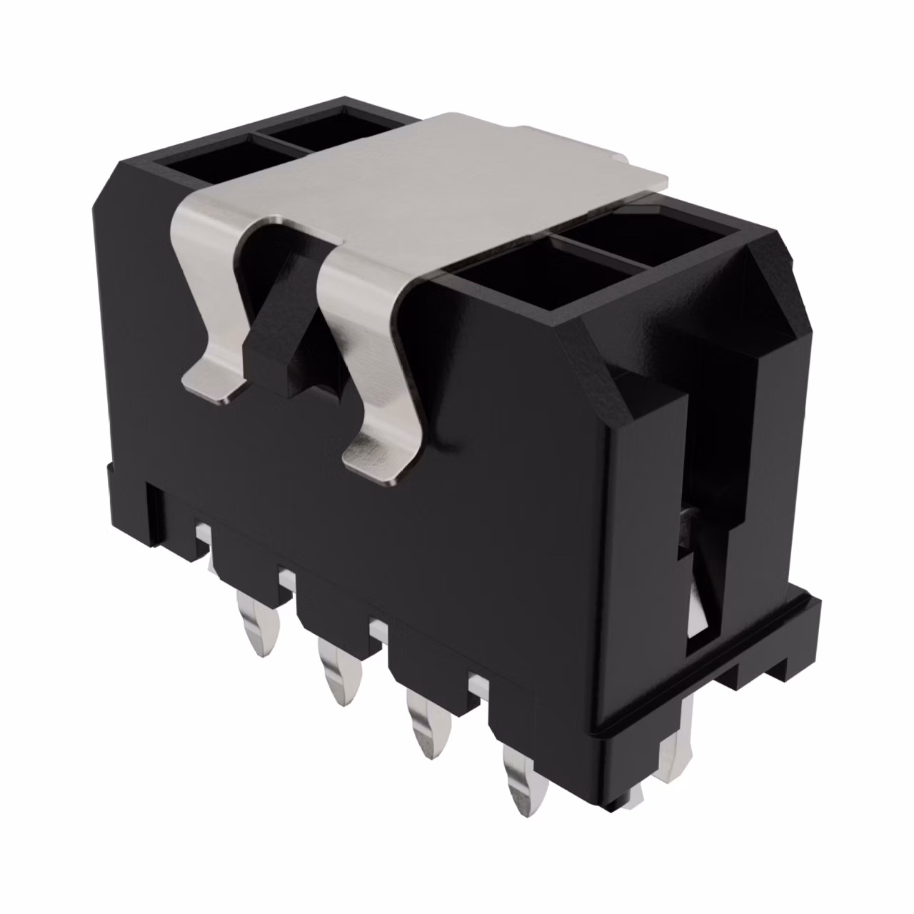 Micro-Fit 3.0 Vertical Header, 3.00mm Pitch, Dual Row, 8 Circuits, with PCB Polarizing Peg, 1.52µm Matte Tin Plating, Glow-Wire Capable, Black, Tape and Reel, with Pick and Place Cap for sale