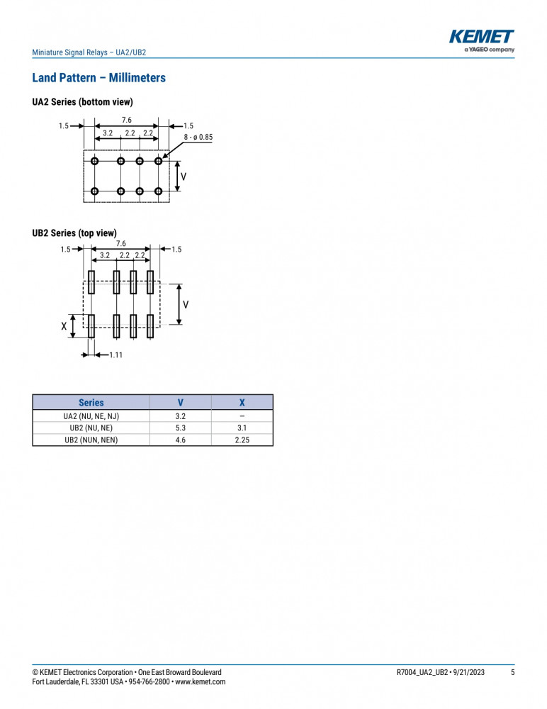 KEMET UB2-24NU datasheet page 5