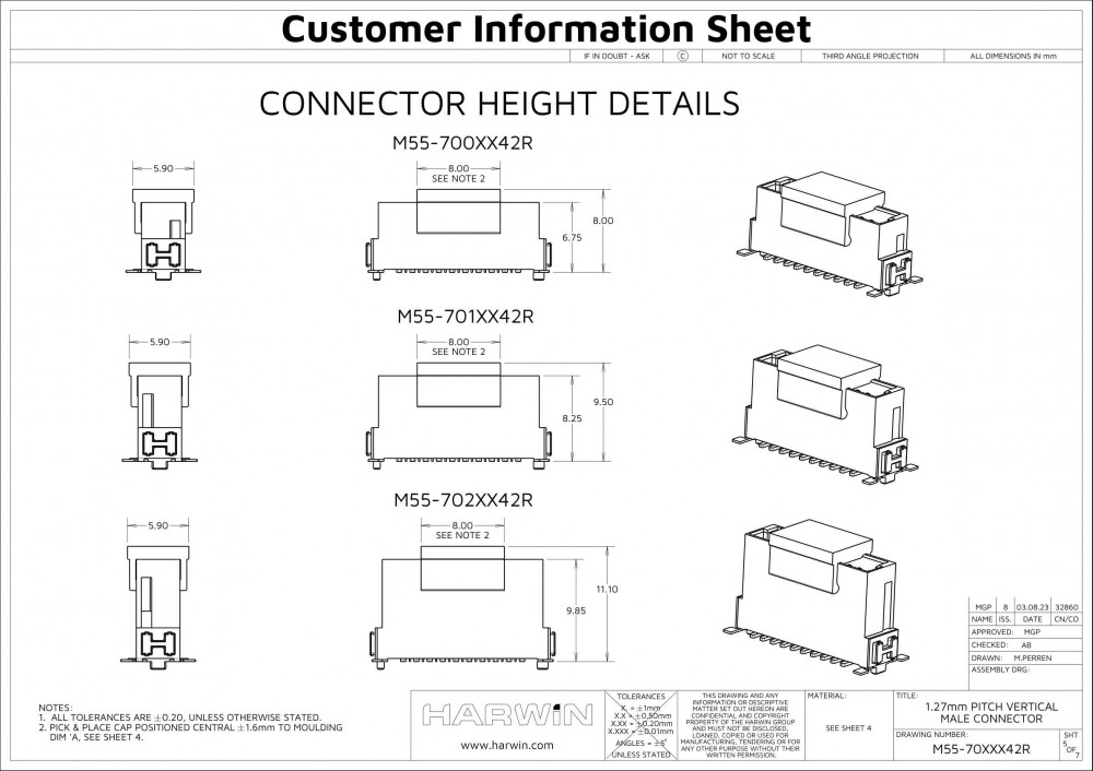 Harwin M55 drawing sheet 2
