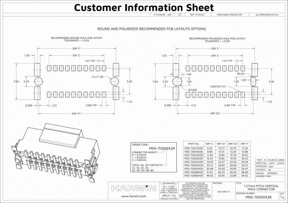 Harwin M55 drawing sheet 4