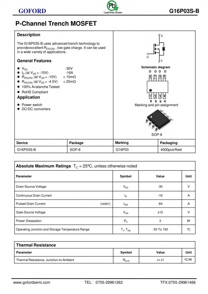 G16P03S-B datasheet page 1