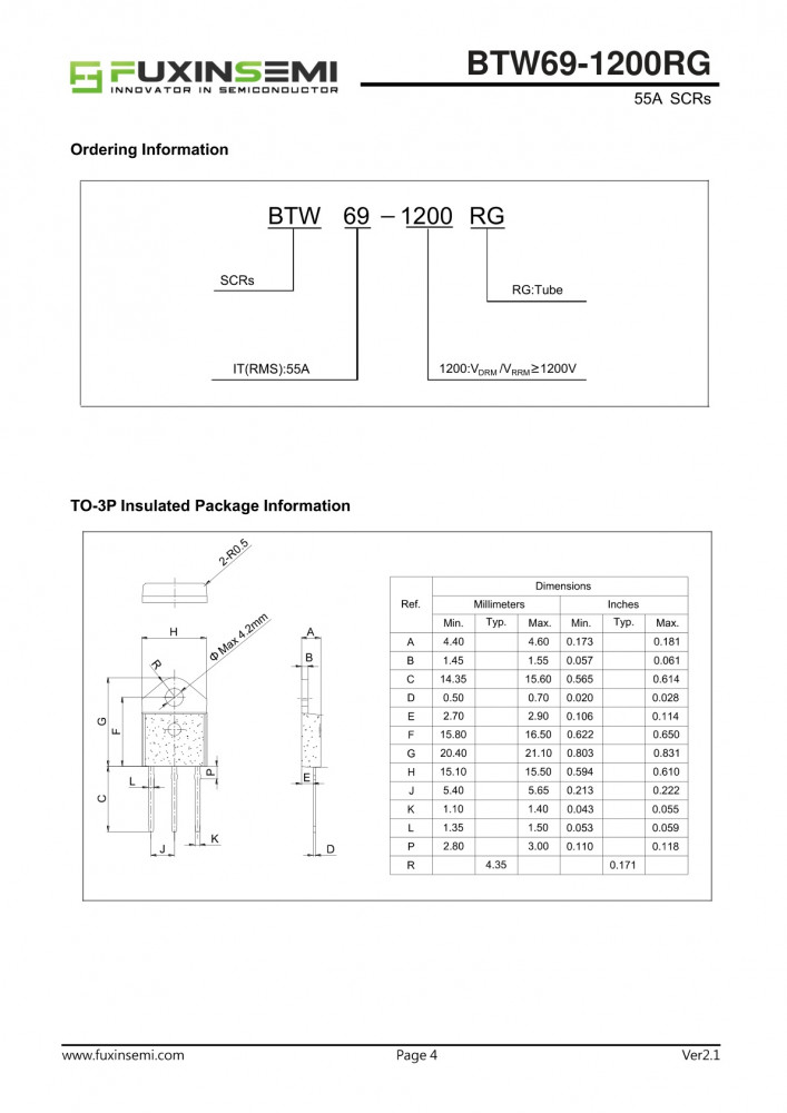 BTW69-1200RG technical document page 4