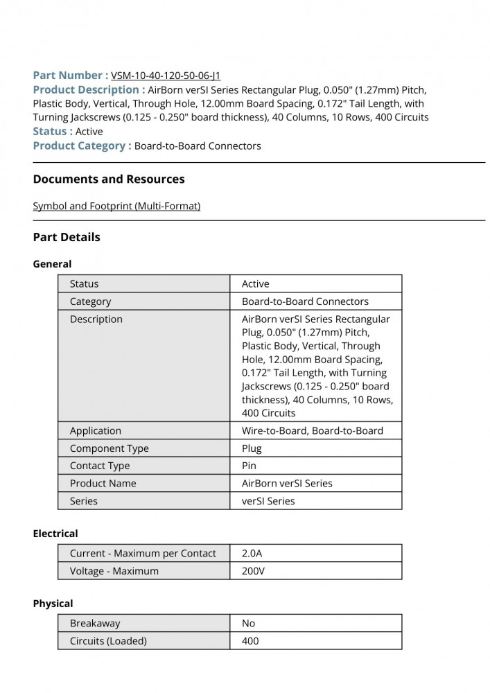 VSM-10-40-120-50-06-J1 technical document page 1