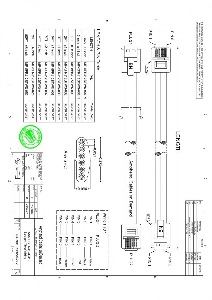 MP-5FRJ12STWS-002 technical drawing preview