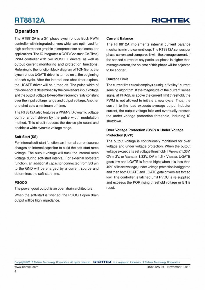 RT8812AGQW datasheet page 4